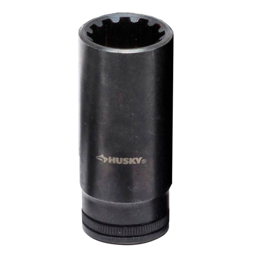 Husky 3/8 in. Drive 1/2 in. Knurl Grip Deep Universal Socket H1003DDP12 ...