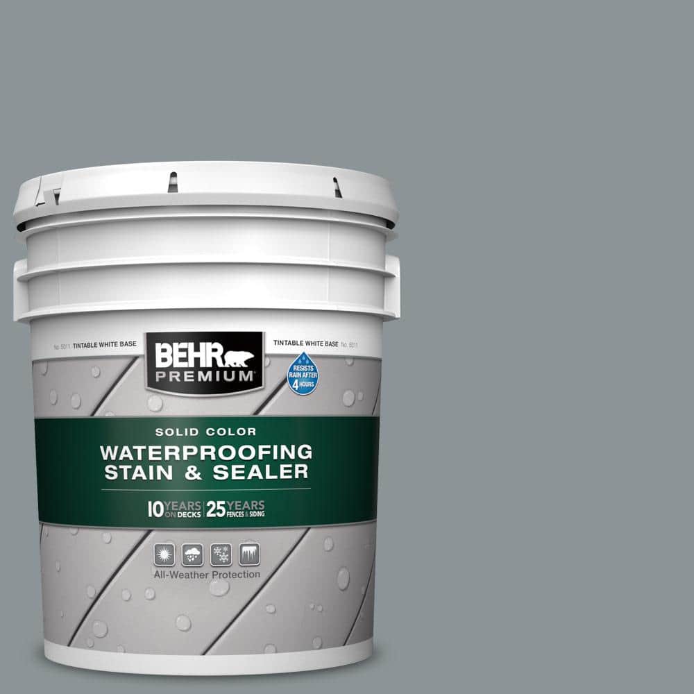 BEHR PREMIUM 5 gal. #N450-4 Moonquake Solid Color Waterproofing ...