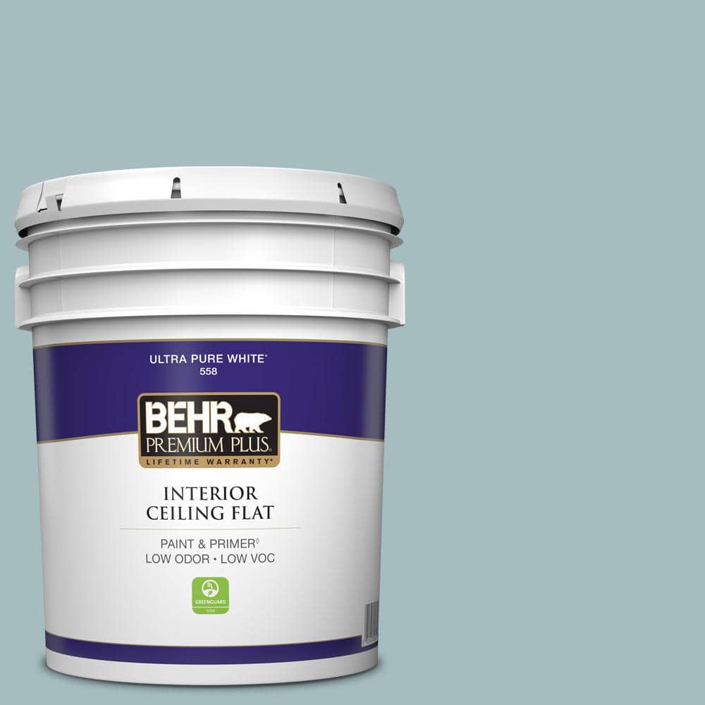 BEHR PREMIUM PLUS 5 gal. #PPU13-13 Oslo Blue Ceiling Flat Interior ...