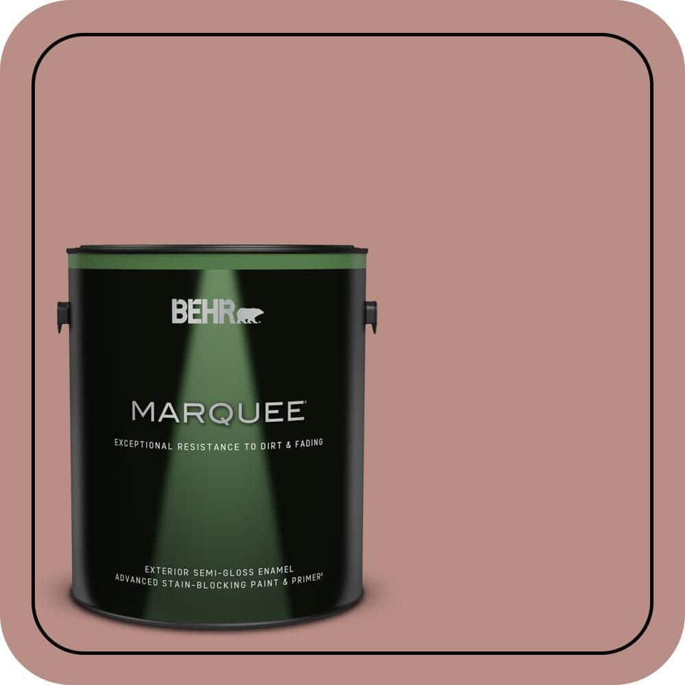 BEHR MARQUEE 1 gal. #170F-5 Brick Dust Semi-Gloss Enamel Exterior Paint ...