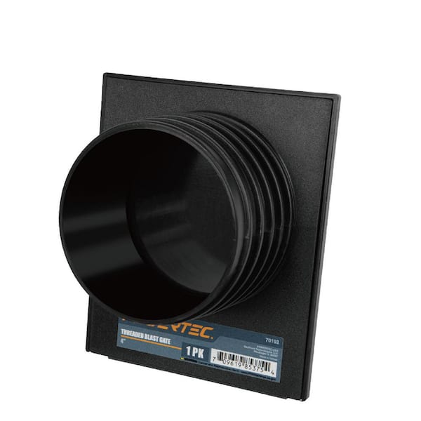 POWERTEC 4 in. Double Threaded Blast Gate for Dust Collector, Dust ...