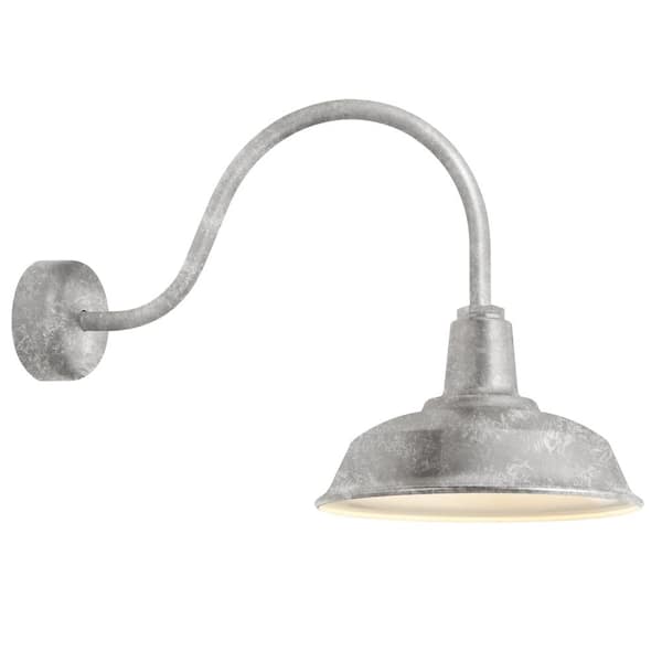 Troy RLM Heavy-Duty 14 in. Shade 23 in. Arm 1-Light Galvanized Gloss ...