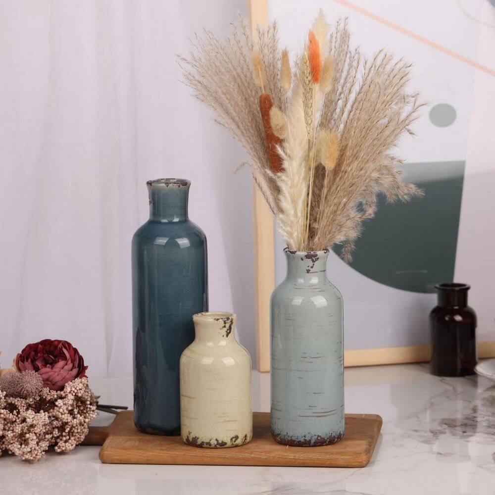Ceramic Vase Set for 3, Modern Minimalist Decor Vases, Living Room ...