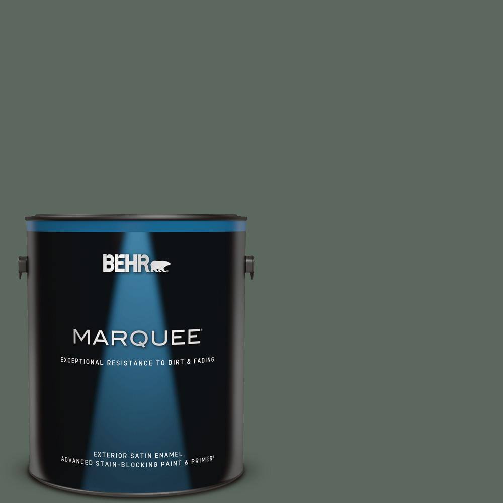 BEHR MARQUEE 1 gal. #N420-6 Pine Mountain Satin Enamel Exterior Paint ...