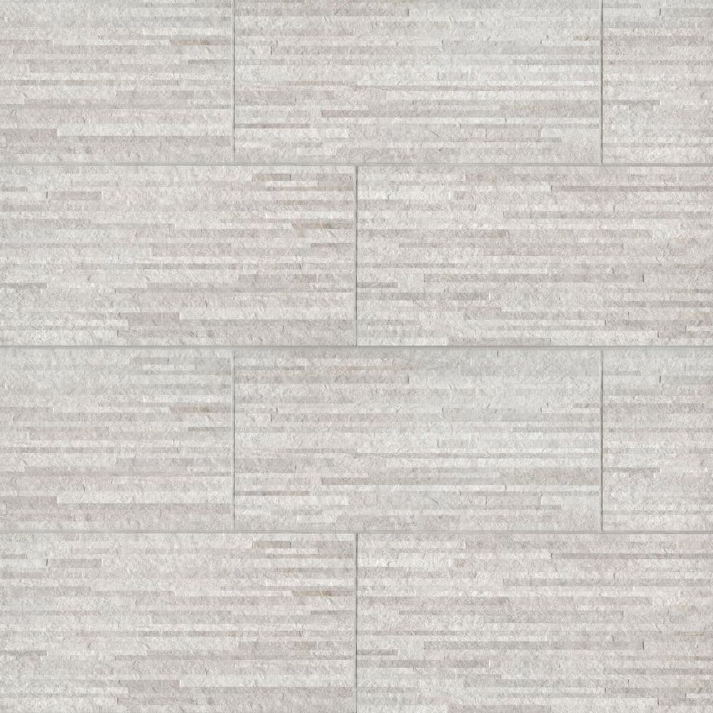 Bedrosians Purestone 12" x 24" Matte Textured Grigio Porcelain Tile (13 ...