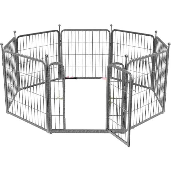 FAWEY TRED INC Garden Fence with Door Heavy Duty Metal Fencing Tall ...