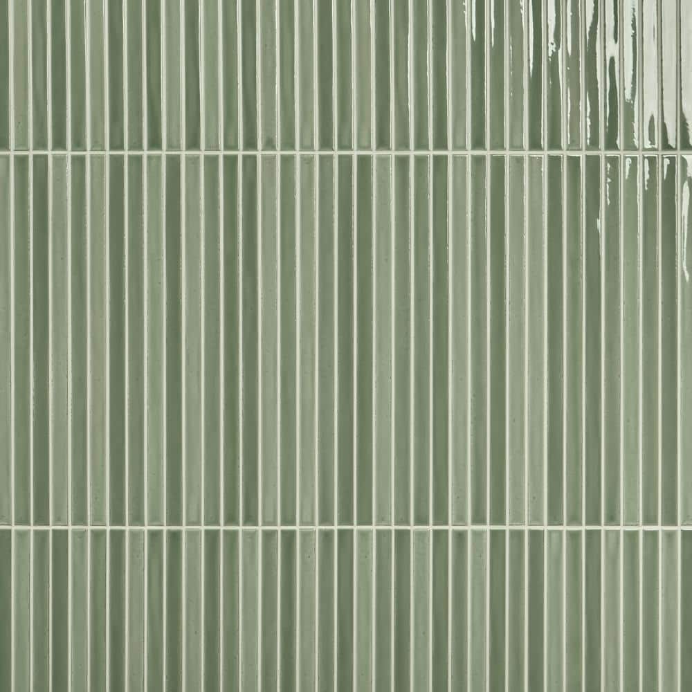 Ivy Hill Tile Vistaio Apple Green 5.27 in. x 17.71 in. Glossy Ceramic ...