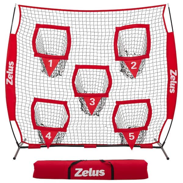 VEVOR 8 x 8 ft. Football Trainer Throwing Net, Training Throwing Target ...