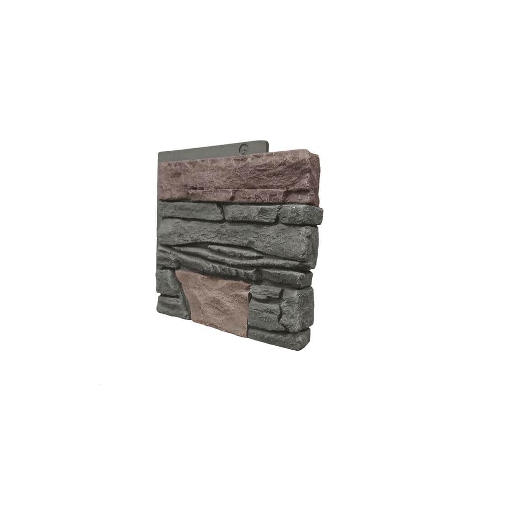 GenStone Stacked Stone Keystone 12 in. x 1.375 in. x 12 in. Faux Stone ...