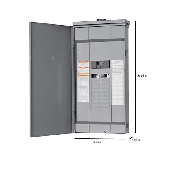 Square-D 200-Amp 20-Space 40-Circuit Indoor Main-Breaker Panel Box Load ...