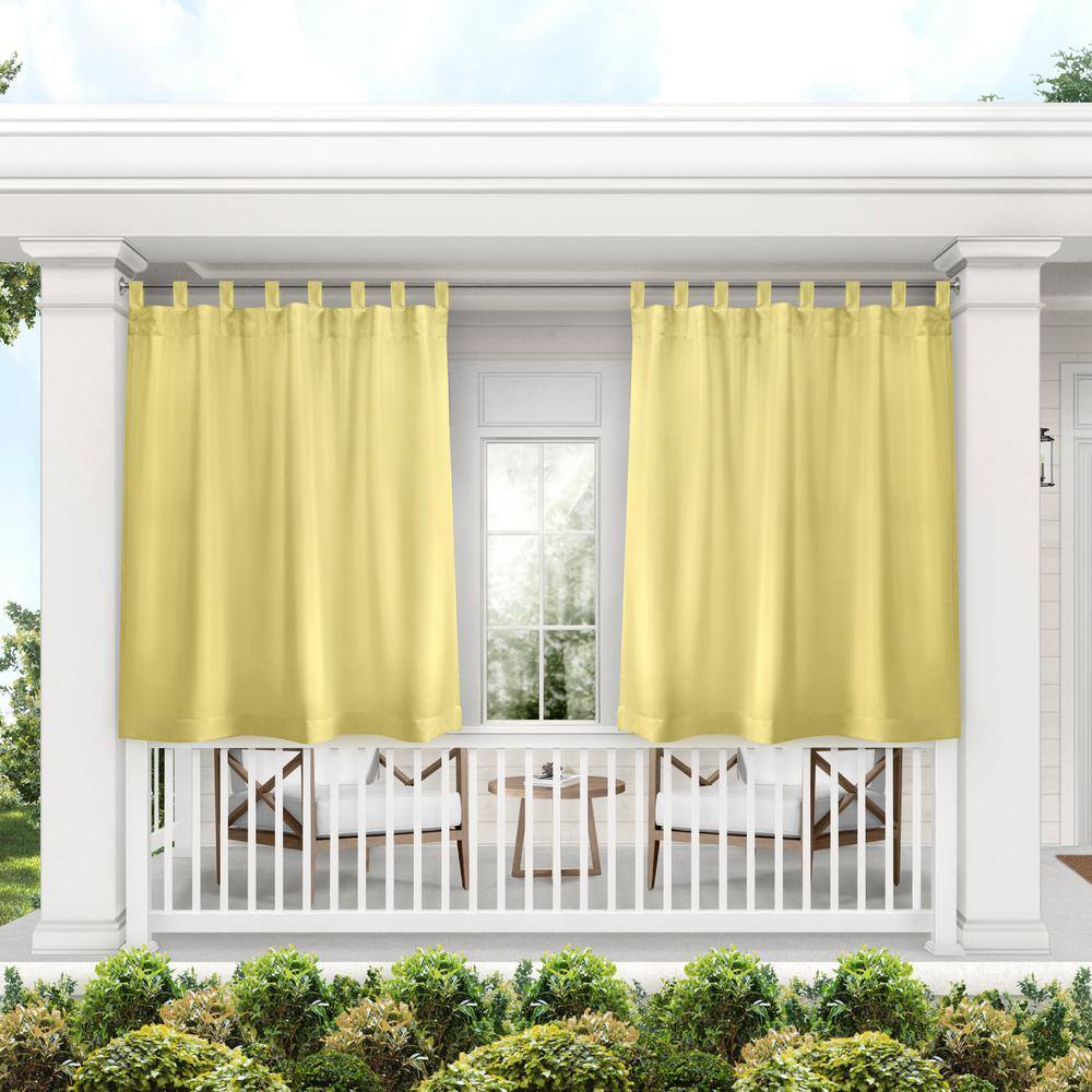 EXCLUSIVE HOME Cabana Sundress Solid Light Filtering 54 in. x 63 in ...