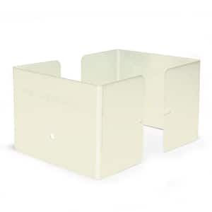 Fence Armor Galvanized Steel Fence Post Guard 4 in. L x 4 in. W x 3 in ...