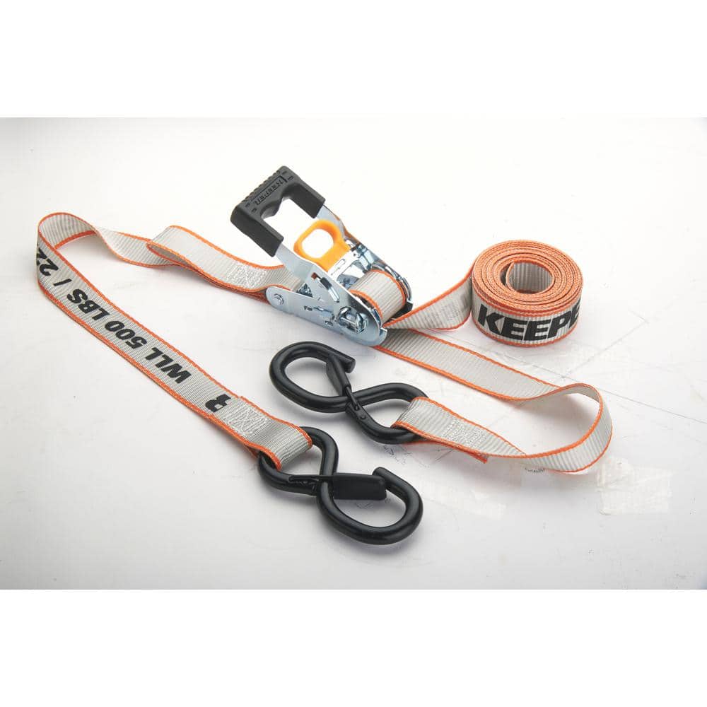 Keeper Gray Tie Down Ratchet 1 in. x 12 ft. 500 lbs. (2-Pack) 43575 ...