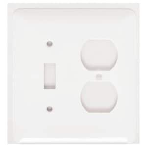 Mulberry White 2-Gang 1-Toggle/1-Duplex Wall Plate (1-Pack) 76532 - The ...