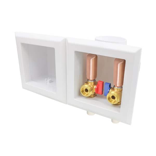 PLUMBFLEX 1/2 in. CPVC Brass Valve Fittings, White ABS Plastic Washing ...