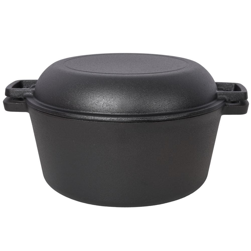 3-in-1 Dutch Oven Set-Outdoor Camping Deep Pot,5qt. Deep Pot with ...