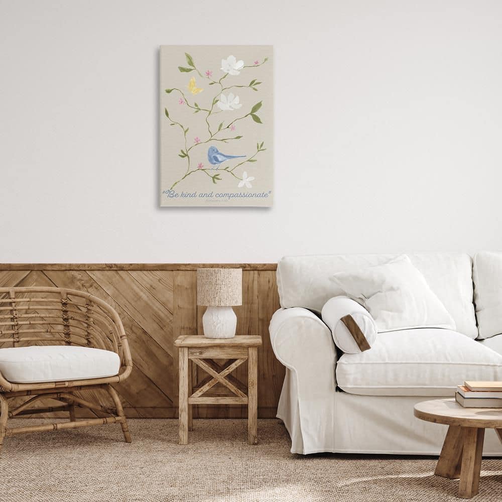 Stupell Industries Floral Be Kind and Compassionate by Lucille Price ...