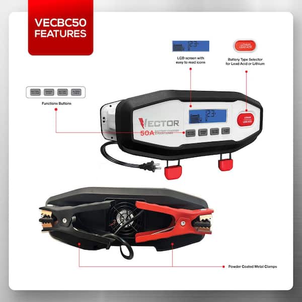 VECTOR 50 Amp Battery Charger/Maintainer VECBC50 - The Home Depot
