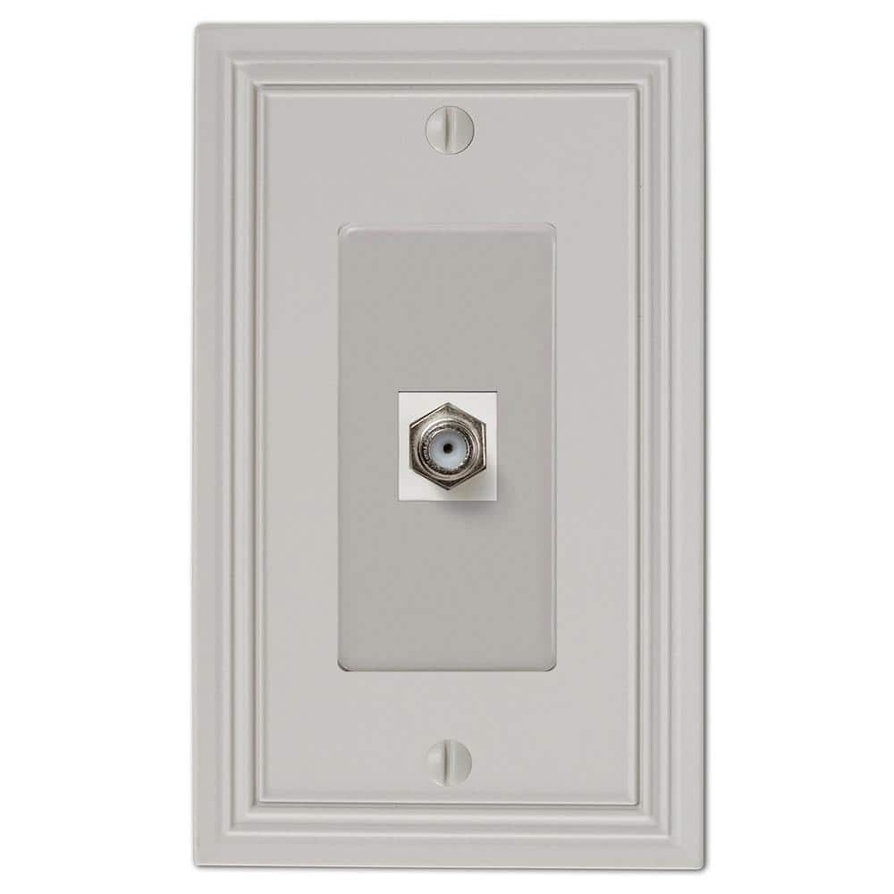 AMERELLE Hallcrest 1 Gang Coax Metal Wall Plate - Gray 98CXGY - The ...