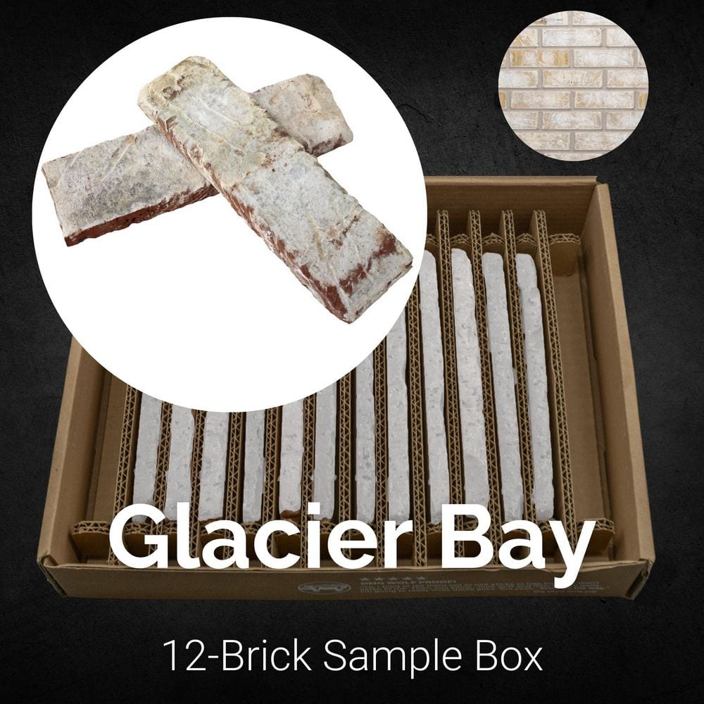 Old Mill Brick Sample Box Glacier Bay Thin Brick 7.625 in. x 2.25 in. x 0.5 in. 01-02-001-019 ...