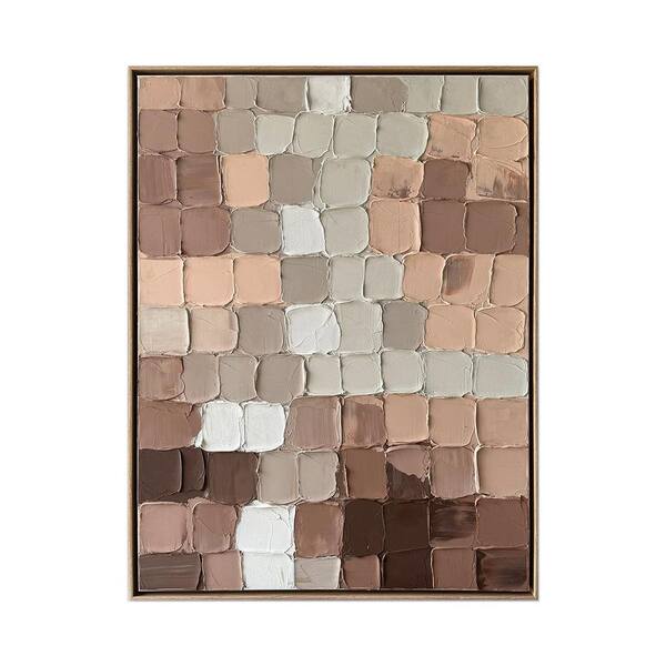 A&E "Essence" Framed Abstract Wall Art Print Hand Painted 48 in. x 36 in. Essence - The Home Depot