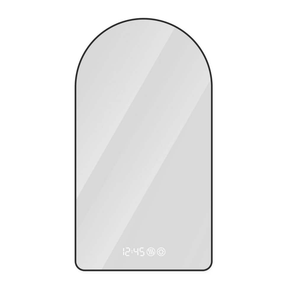 CONGE IMPORT LLC Black 28 in W x 48 in. H Arch Metal Framed Mirror ...