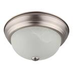 2-Light Satin Nickel Flush Mount-LF1SNW - The Home Depot