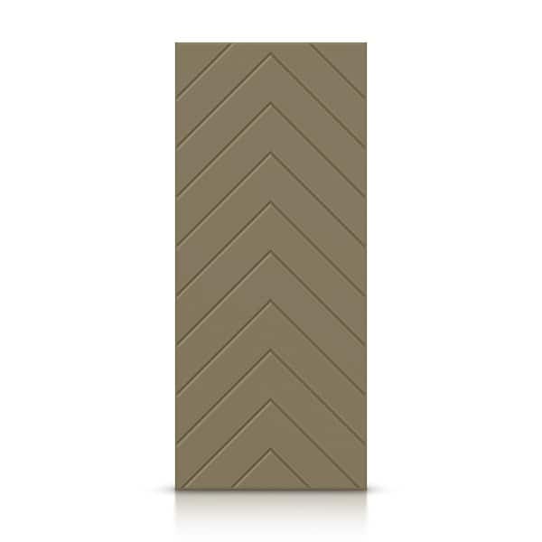 CALHOME 30 in. x 80 in. Hollow Core Olive Green Painted Composite MDF ...