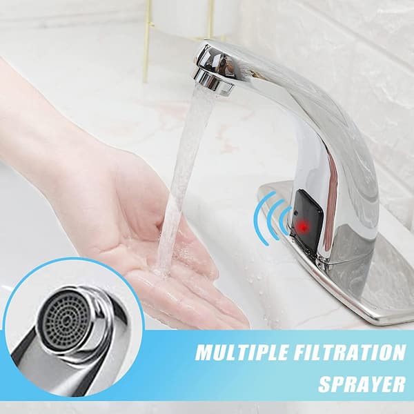 Touchless Bathroom Sink Faucet,Automatic Motion Sensor Faucets With 1