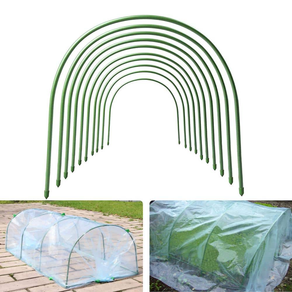 Agfabric 4 ft. Long with Dia 0.43 in. Steel Greenhouse Hoops, Rust-Free ...