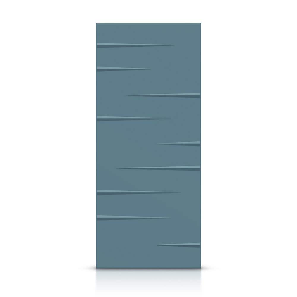 CALHOME 36 in. x 84 in. Hollow Core Dignity Blue Painted Composite MDF ...