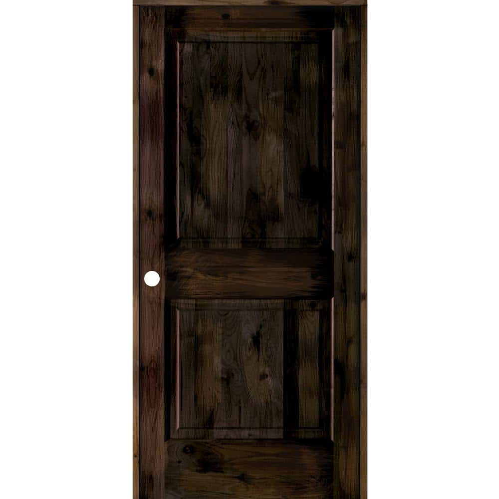 Krosswood Doors 36 in. x 80 in. Rustic Knotty Alder 2 Panel Right ...