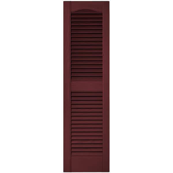 Reviews for Builders Edge 12 in. x 43 in. Louvered Vinyl Exterior ...