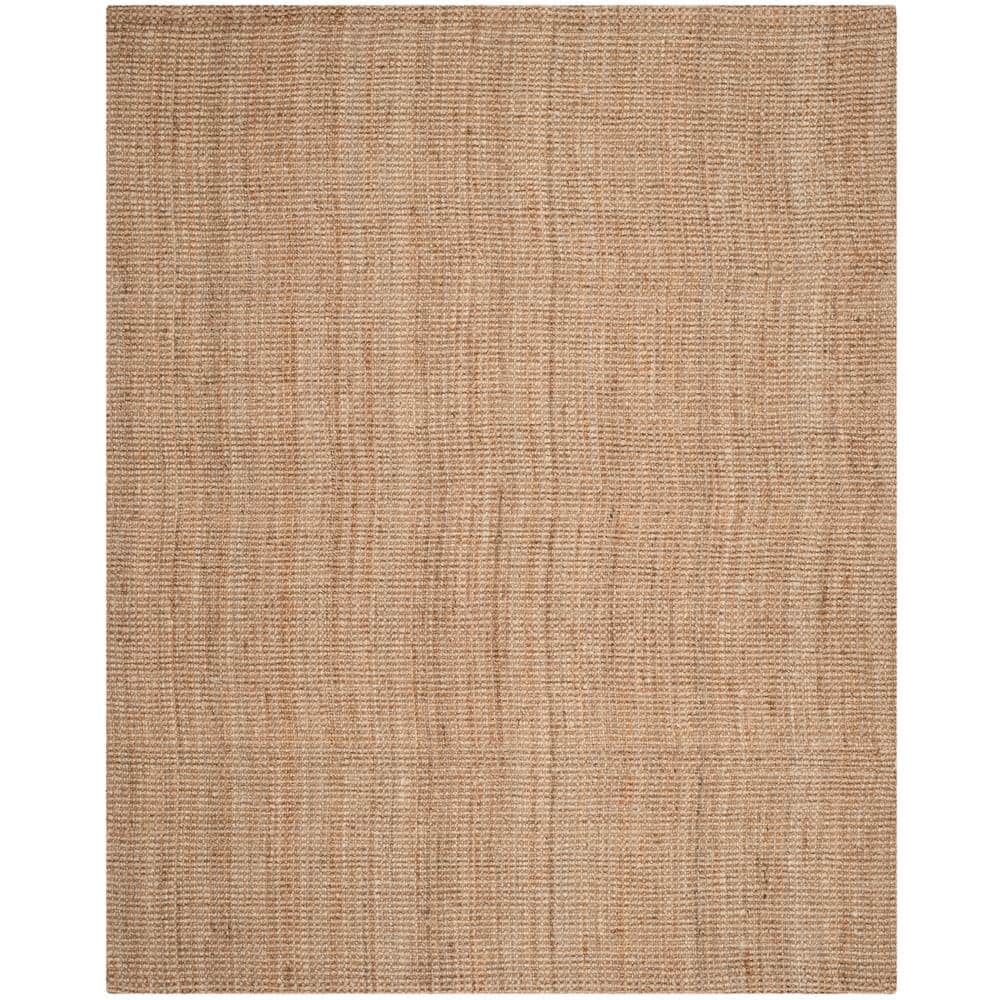 SAFAVIEH Natural Fiber Beige 10 ft. x 14 ft. Solid Area Rug NF730C-10 ...