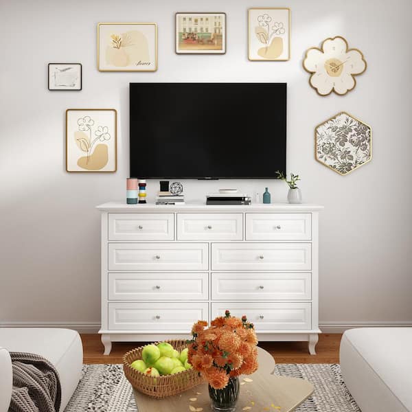 White dresser tv stand store