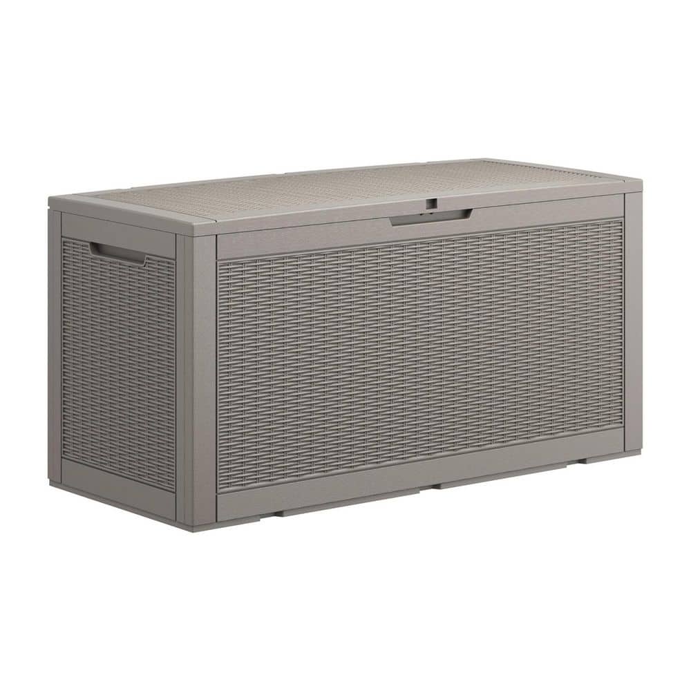 WTVWTV 100 Gal. Waterproof Outdoor Resin Storage Deck Box, Large ...