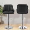 VECELO Swivel Adjustable Bar Stools with Back for Kitchen Counter ...