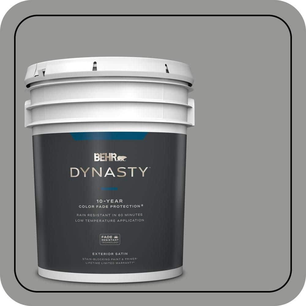 BEHR DYNASTY 5 gal. #PPU24-19 Shark Fin Satin Enamel Exterior Stain ...