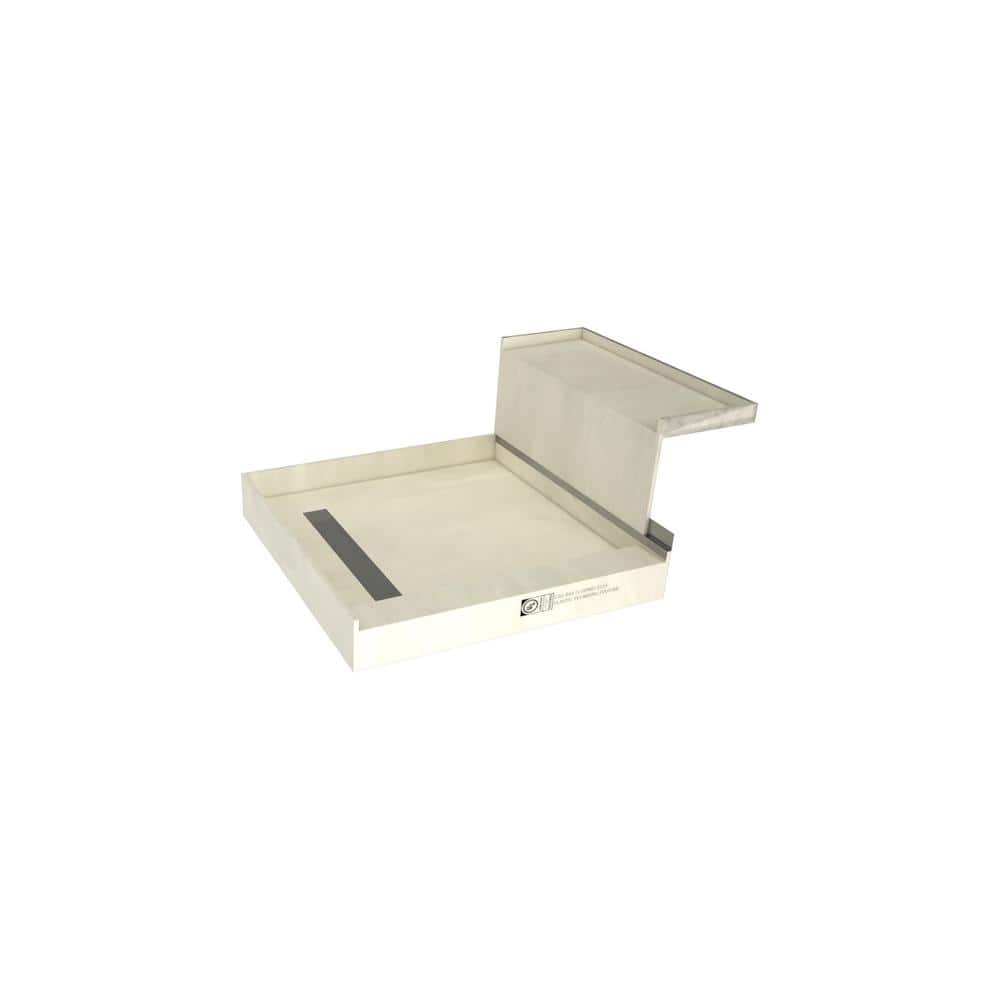 Tile Redi Base'N Bench 60 in. L x 48 in. W Alcove Shower Pan Base and ...