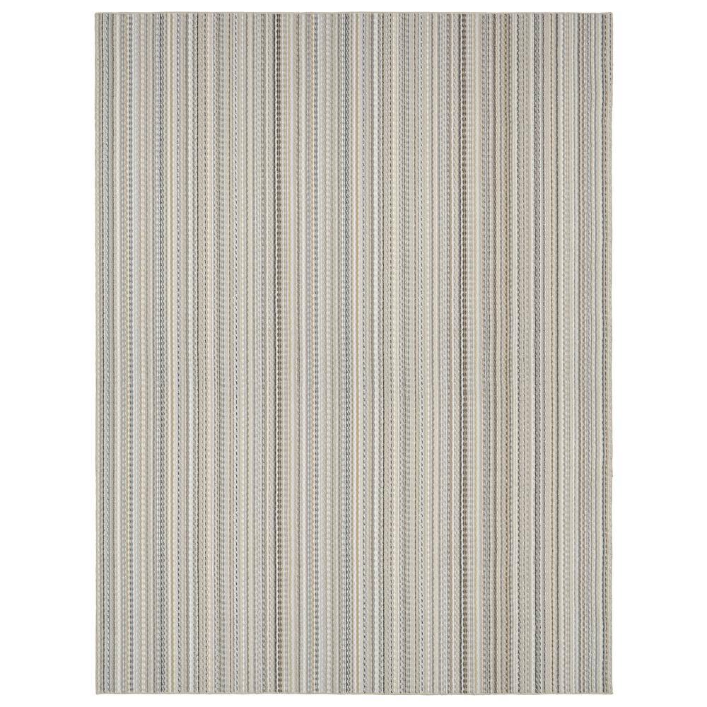 Garland Rug Carnival Stripe Random Earth Tone 9 ft. x 12 ft. Area Rug ...