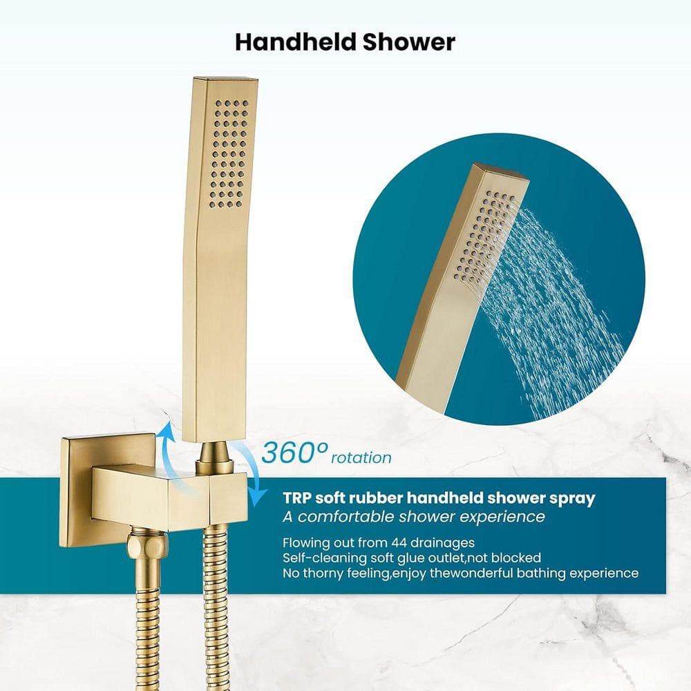 PICTURESQUE CENDU LLC 1-Handle Wall Mount Shower Trim Kit in Brushed ...