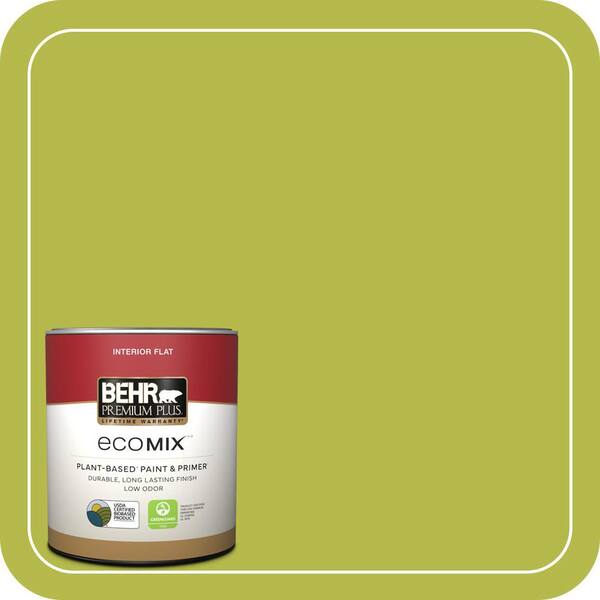 BEHR PREMIUM PLUS 1 qt. #400B-6 Japanese Fern Flat EcoMix Plant-Based ...