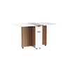 JOMEED 48 in. Rectangle White and Brown Wood Particle Board Folding ...