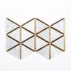 Jeff Lewis Larchmont White 14.5 in. x 8.5 in. x Triangle Mixed Marble ...