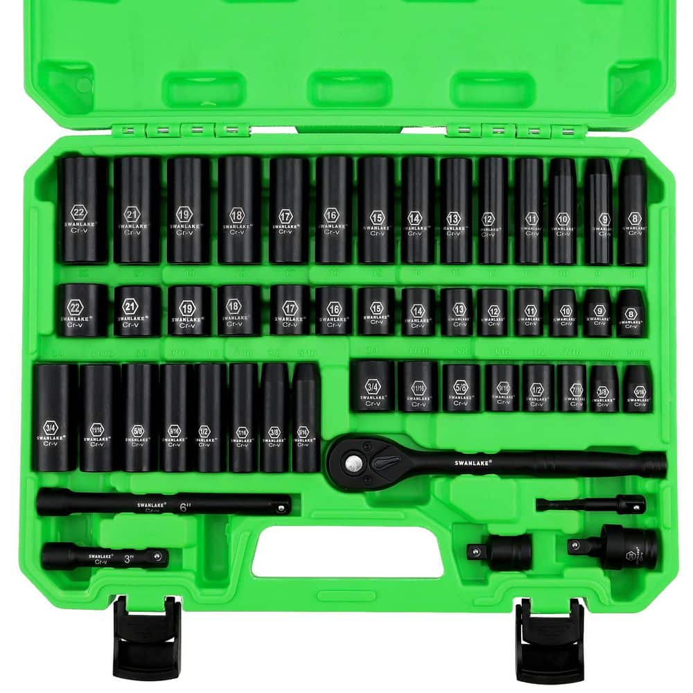 MYWISH 3/8 in. Drive Impact Socket Set 50-Piece SF-MYISS0005 - The Home ...
