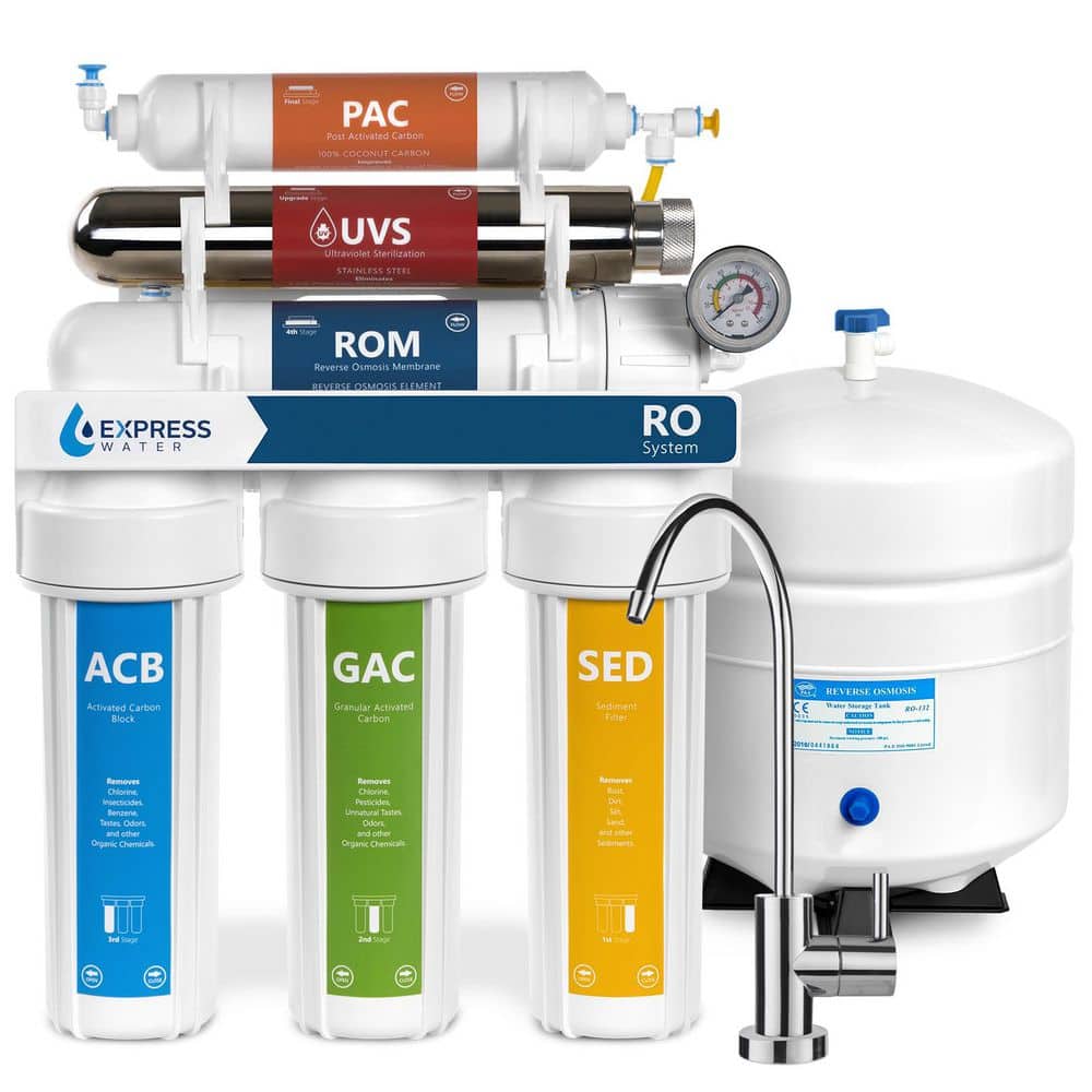 Express Water Ultraviolet Reverse Osmosis Water Filtration 6 Stage UV ...