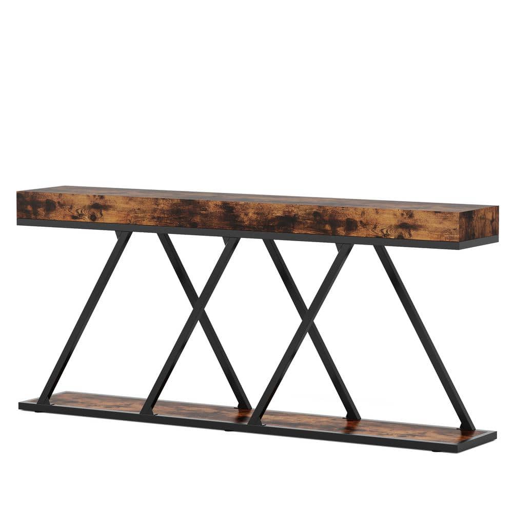 TRIBESIGNS WAY TO ORIGIN Benjamin 71 in. Rustic Brown Rectangle Wood ...