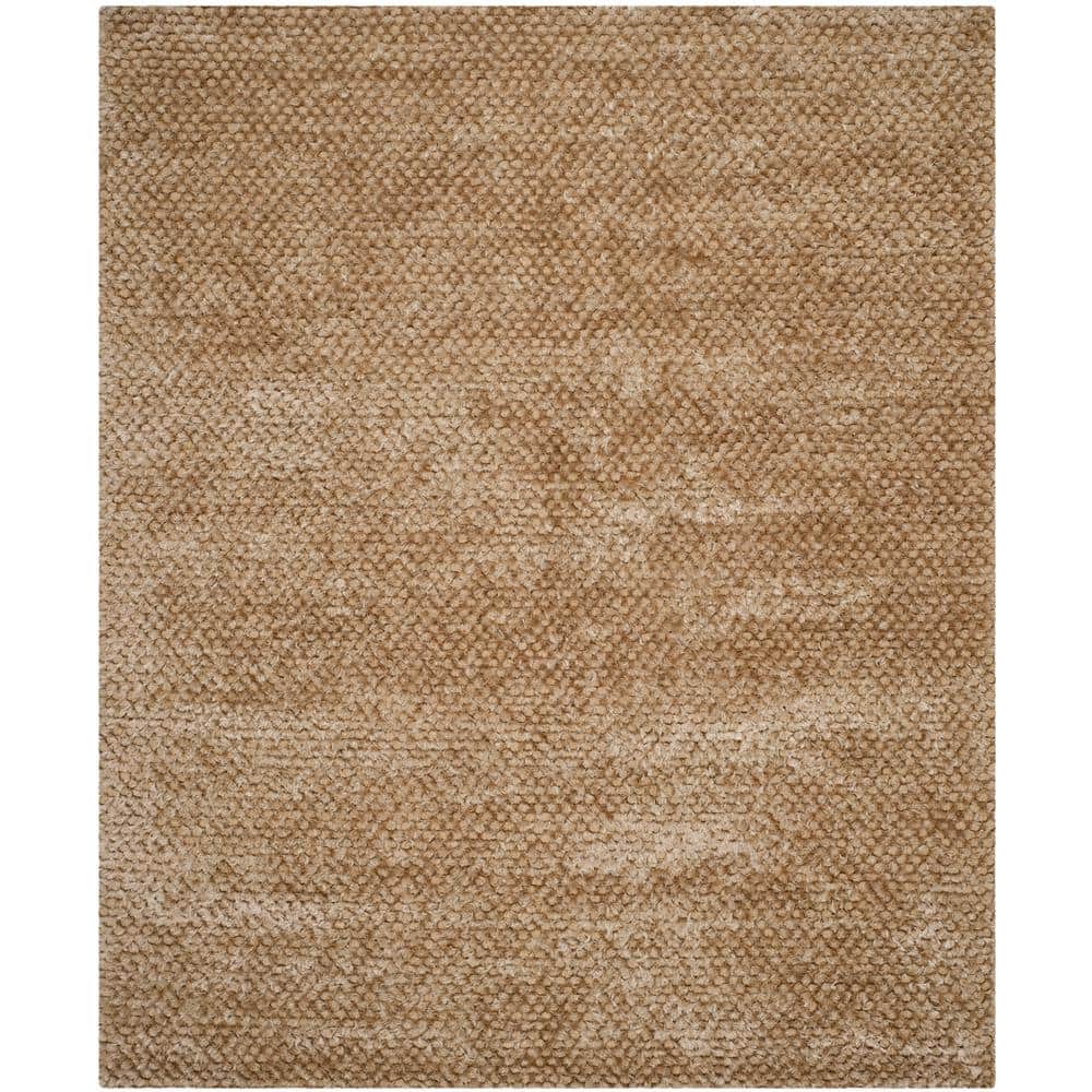 SAFAVIEH Saint Tropez Shag Taupe 8 ft. x 10 ft. Solid Area Rug STS641T ...