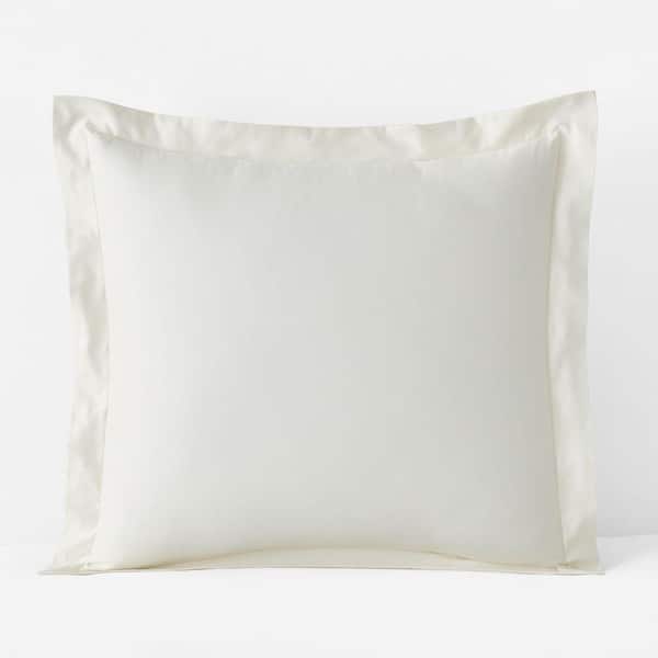 The Company Store Legends Luxury Egyptian Cotton Cream Sateen Euro Sham ...