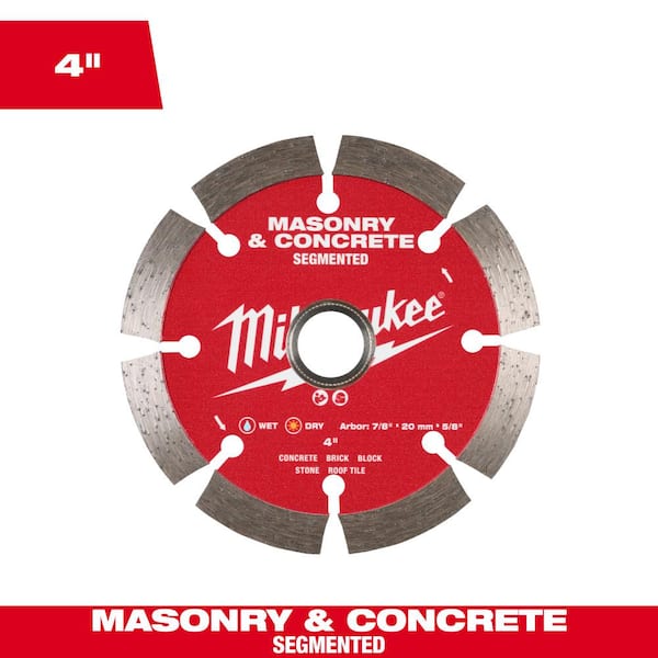 Reviews for Milwaukee 4 in. Segmented Masonry & Concrete Diamond Blade ...
